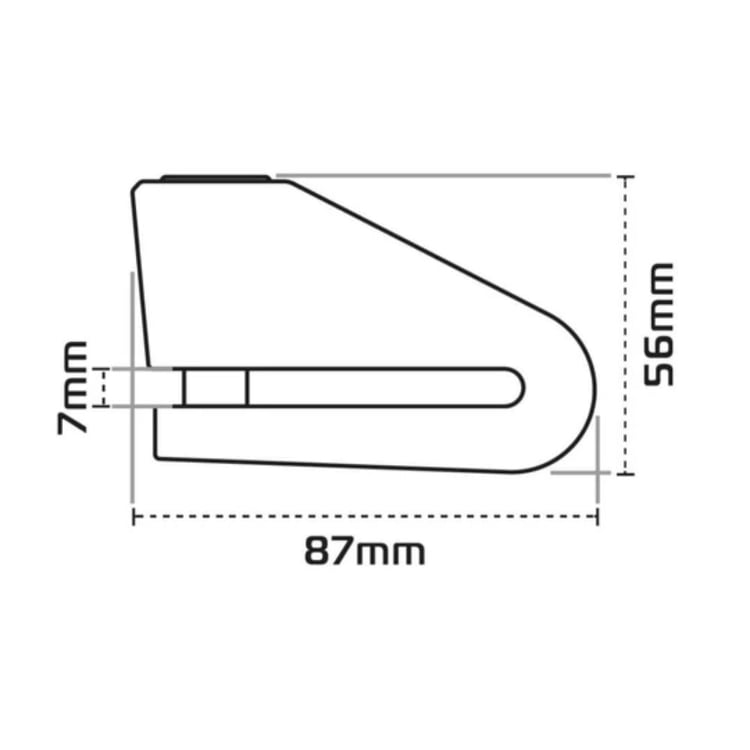 Oxford Alpha XD14 14mm Pin Yellow Stainless Disc Lock